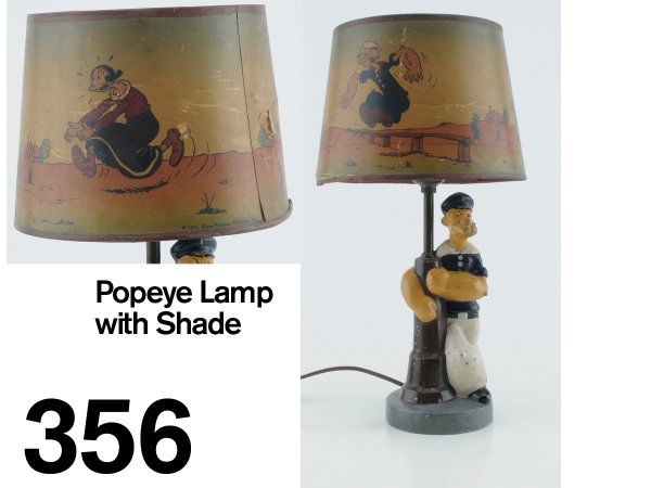 356: Popeye Lamp with Shade - Nov 15, 2008 | Pook & Pook, Inc. with ...