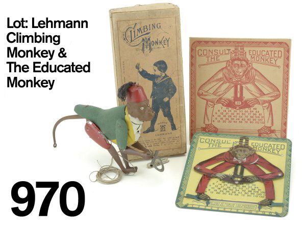 970: Lot: Lehmann Climbing Monkey & The Educated Monkey