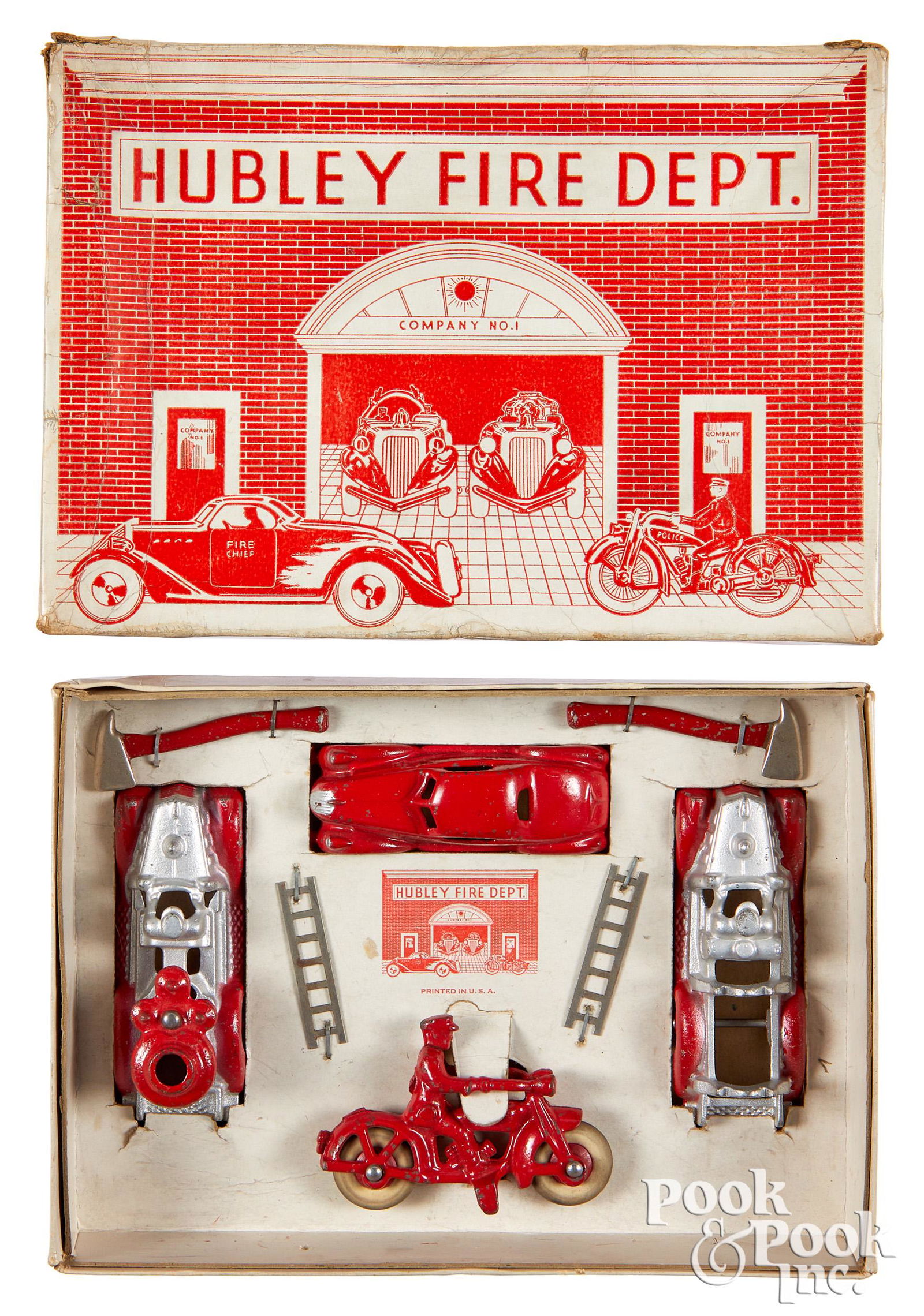Hubley Boxed Fire Dept. Company No. 1 Set