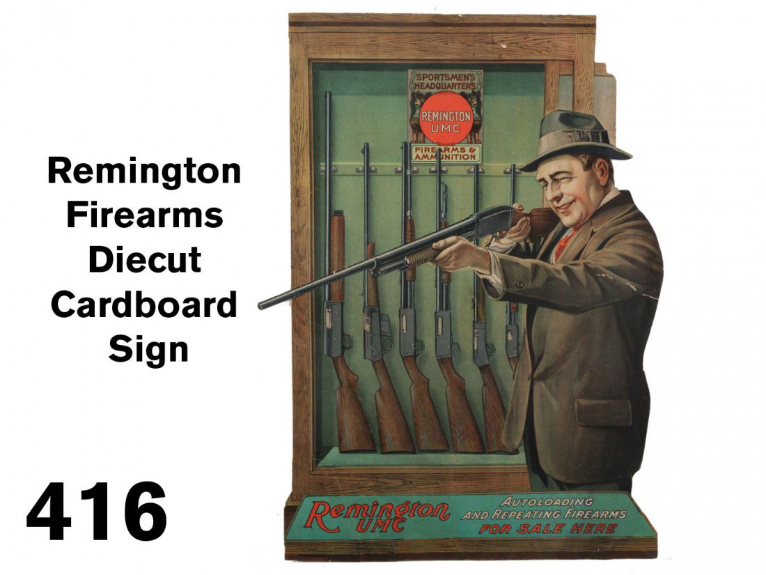 Remington Firearms Diecut Cardboard Sign