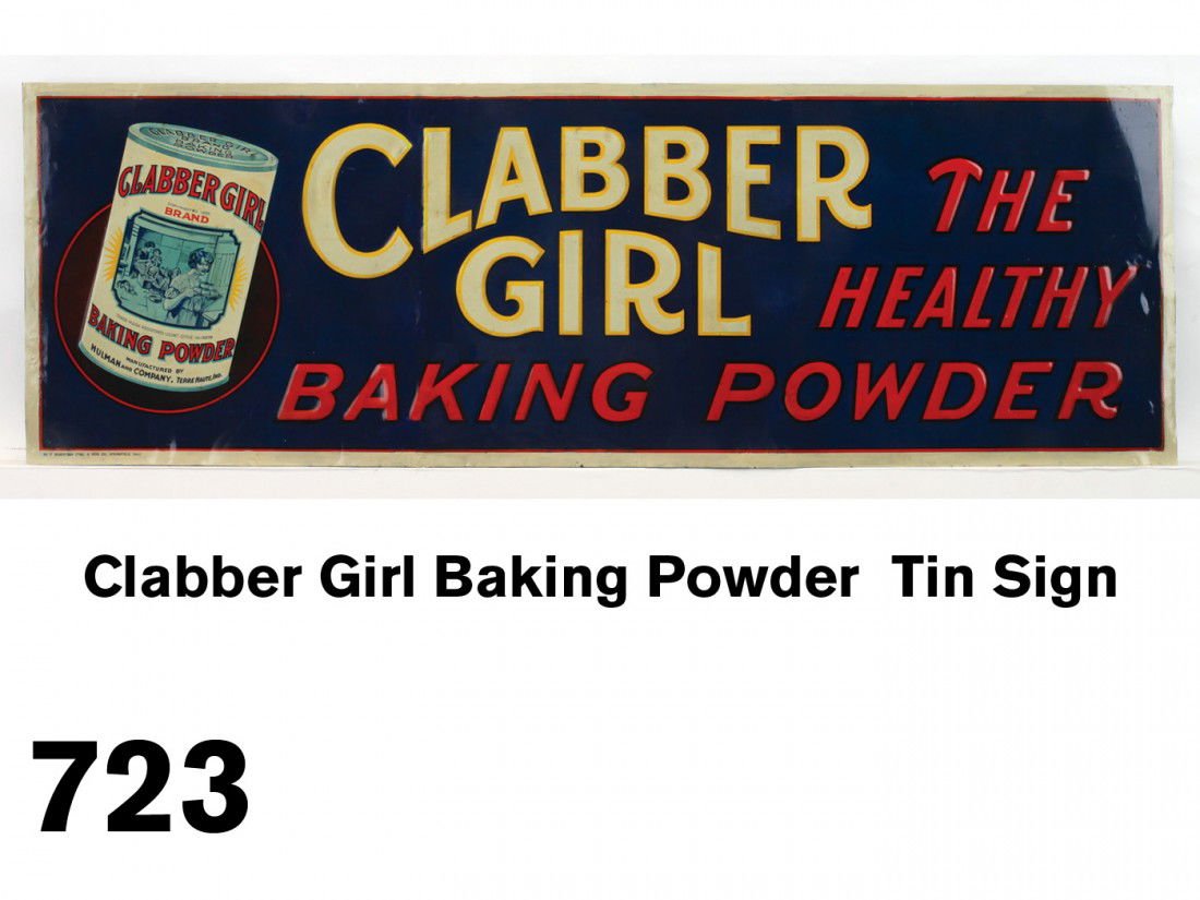 Clabber Girl Baking Powder Tin Sign - Nov 19, 2011 | Pook & Pook, Inc ...