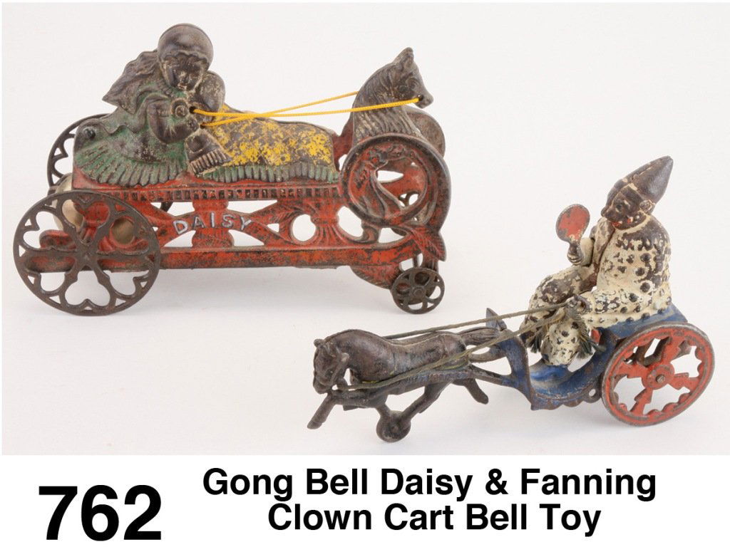Gong Bell Daisy & Fanning Clown Cart Bell Toy