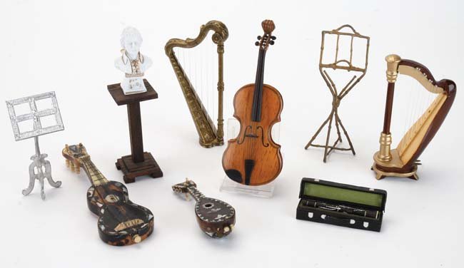 Miniature Musical Instruments & Stands - Dec 05, 2014 | Pook & Pook ...