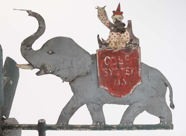 Circus Elephant With Clown Whirligig - Dec 06, 2014 | Pook & Pook, Inc ...