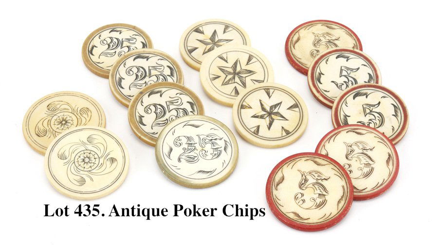 Antique Ivory Poker Chips