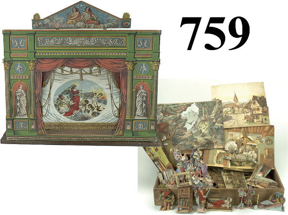 Large Toy Theater with Elaborate Proscenium - Apr 11, 2014 | Pook ...