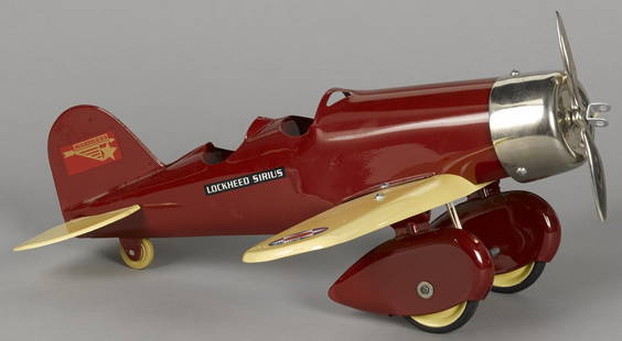 Steelcraft "lockheed Sirius" Pressed Steel Airplane Restored