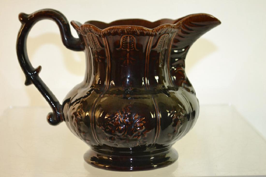 Rockingham Bennington Pottery Pitcher