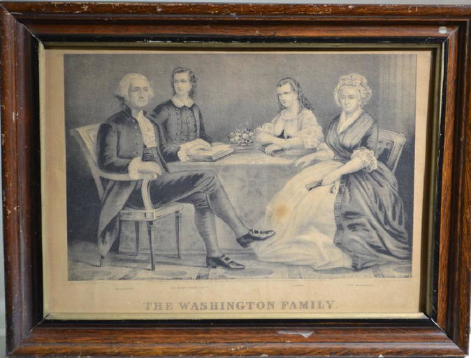 Currier & Ives Litho Of "the Washington Family"