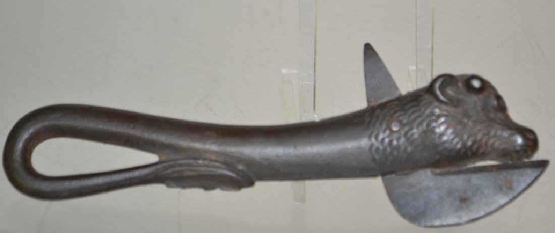 19th Century Cast Iron Calf's Can Opener