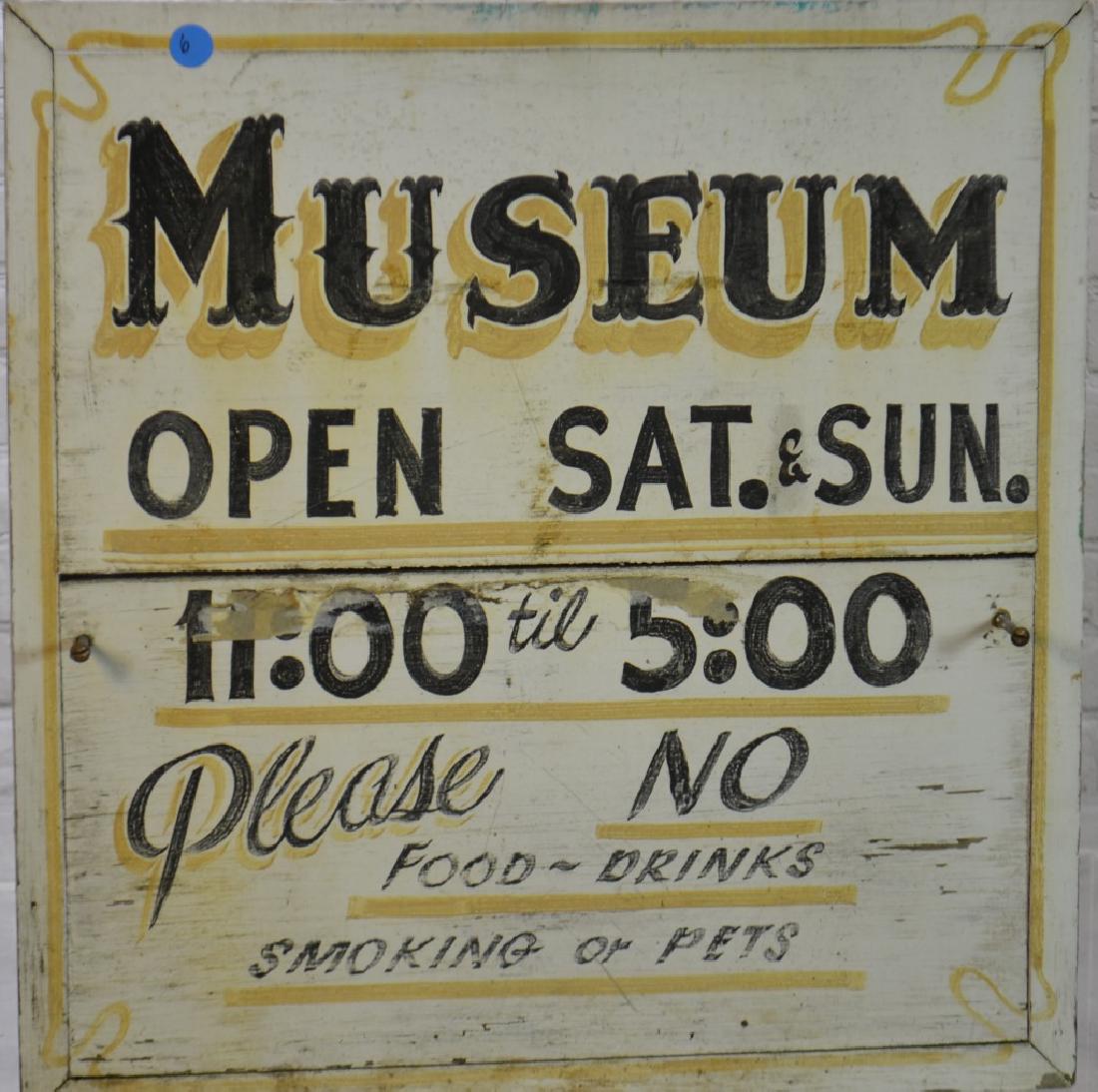Wooden Museum Sign