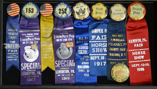 1917 And 1920 State Fair Ribbons