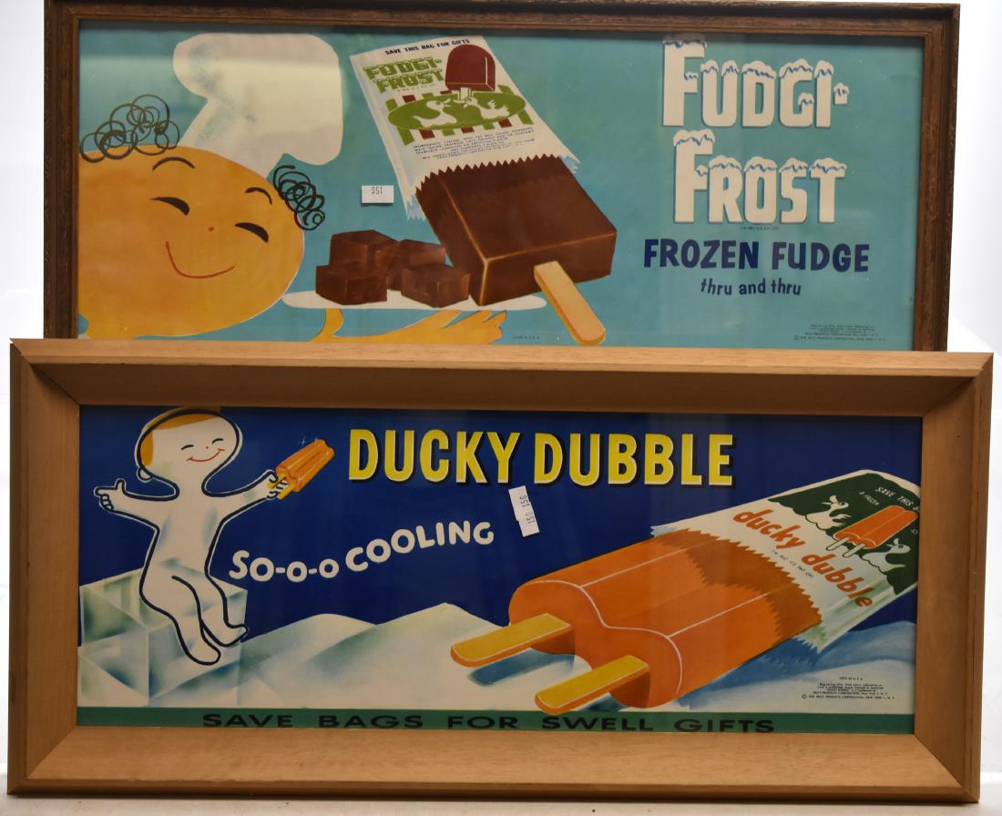 Two Vintage Popsicle Advertising Signs