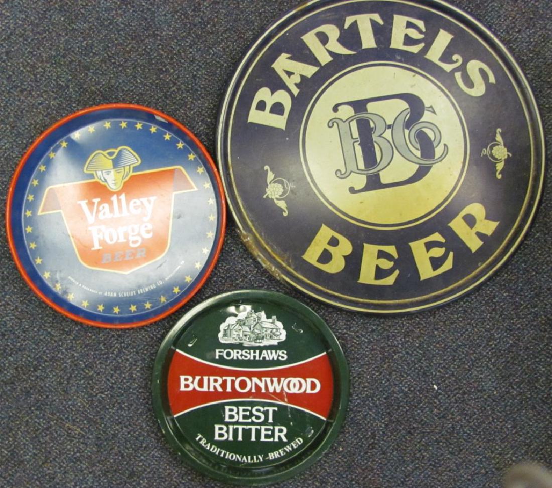 Metal Bartels Beer Sign and 2 Trays