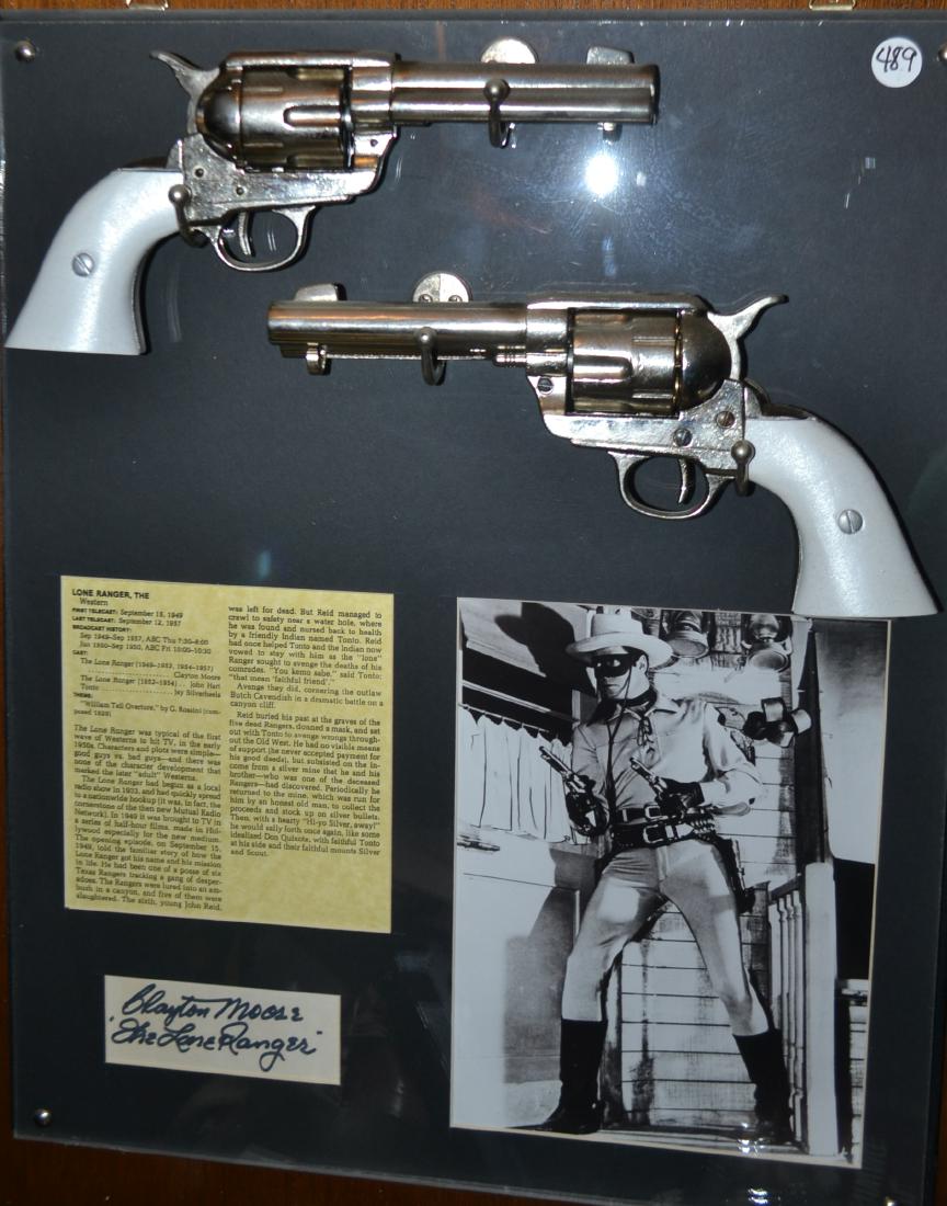 The Lone Ranger display w/2 Denix revolvers