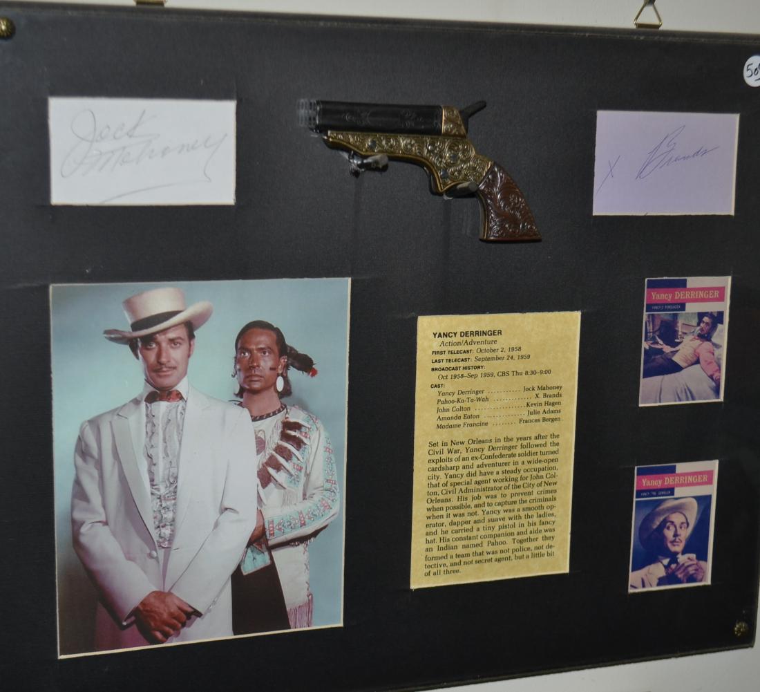 Yancy Derringer display w/Denix derringer