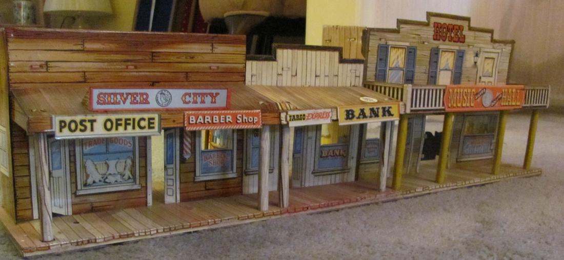 Marx tin Old Western Town playset