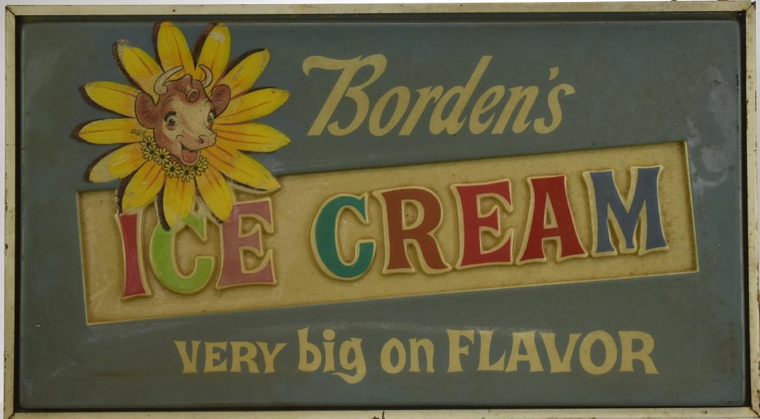 Bordens Light Up Ice Cream Sign