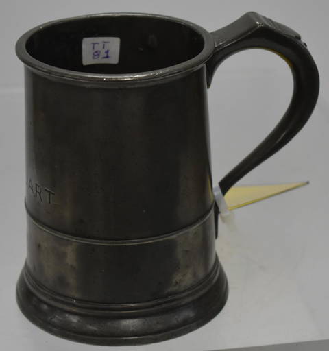 19thc English Tankard, Marked