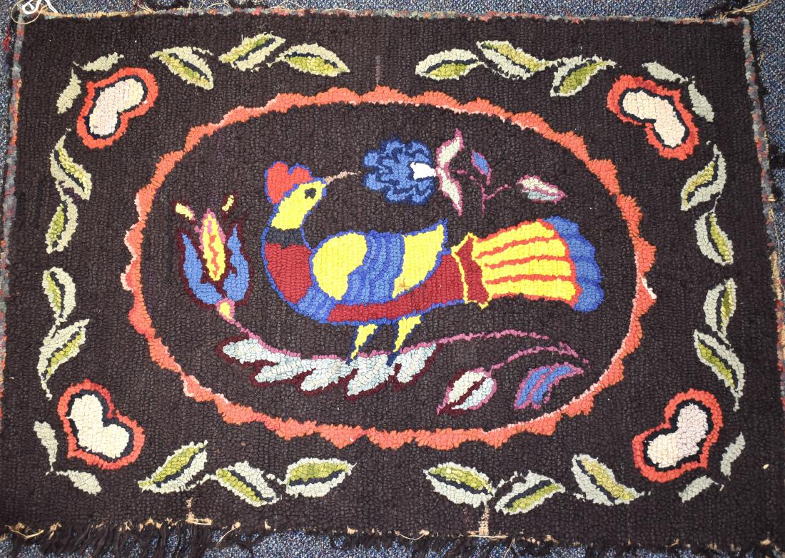 Vintage Pa. Hook Rug with Distelfink - Jun 01, 2019 | Keystone Auction ...