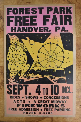 Vintage Forest Park Hanover, Pa Fair Poster