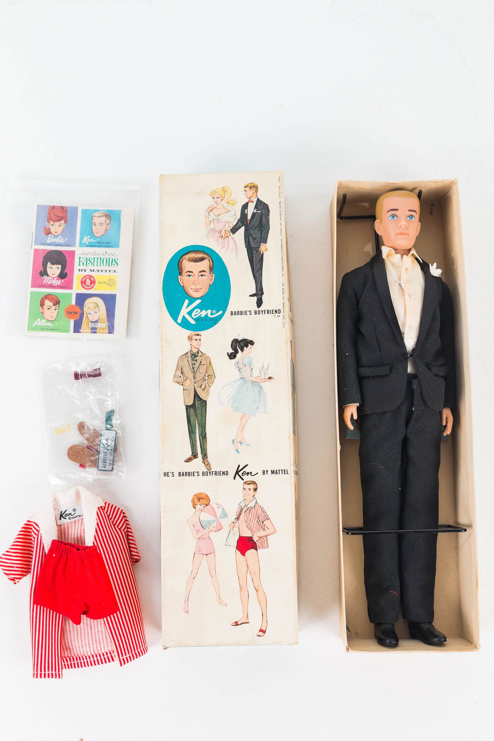 1960 Ken Doll In Box With Accessories