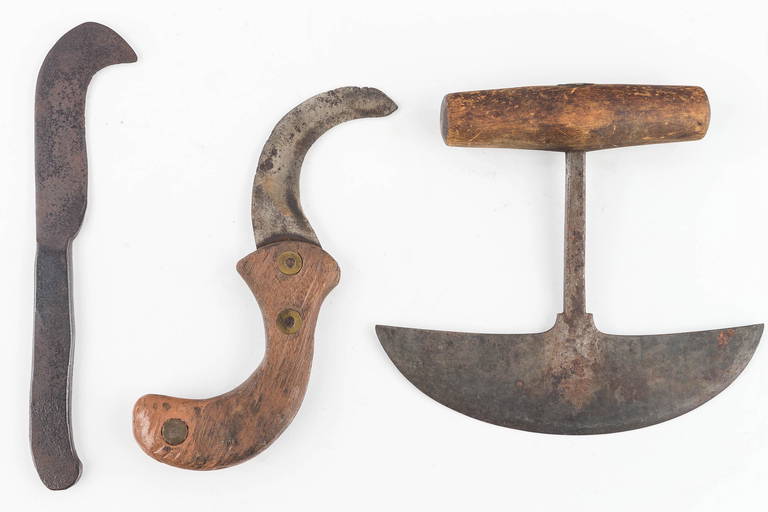 Whale Flensing Tool And 2 Billhook Knives