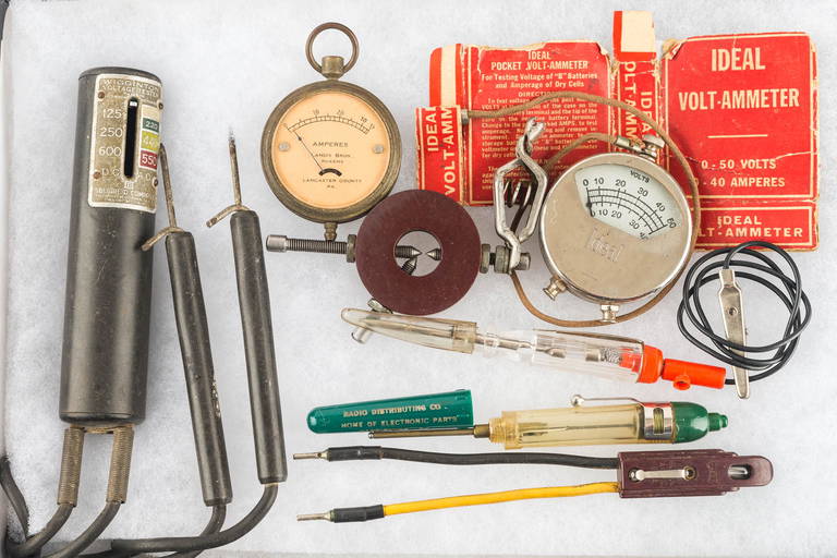 Vintage Amp And Volt Meters
