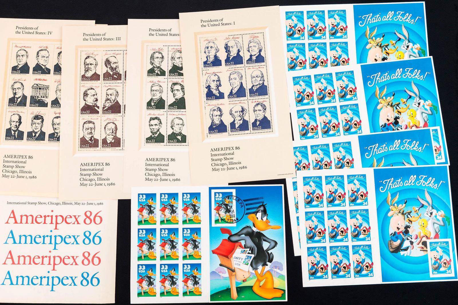 Us Postal Stamps Sheets And A Set