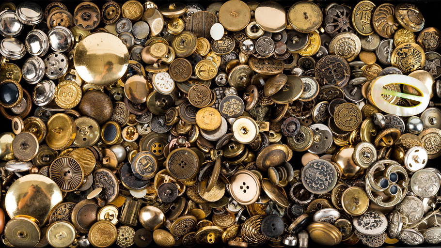 Large Metal Button Collection