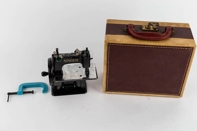 Miniature Signature Sewing Machine In Case