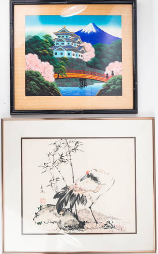 Two Pieces Of Asian Themed Art