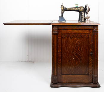 Vindex Special Oak Treadle Sewing Machine