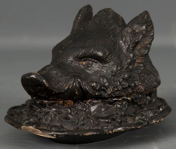 Erthenware 20th C Boar Box