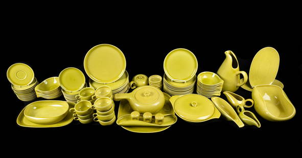 Collection Of 8 Mid Century Modern Russel Wright Spun Aluminum Service ...