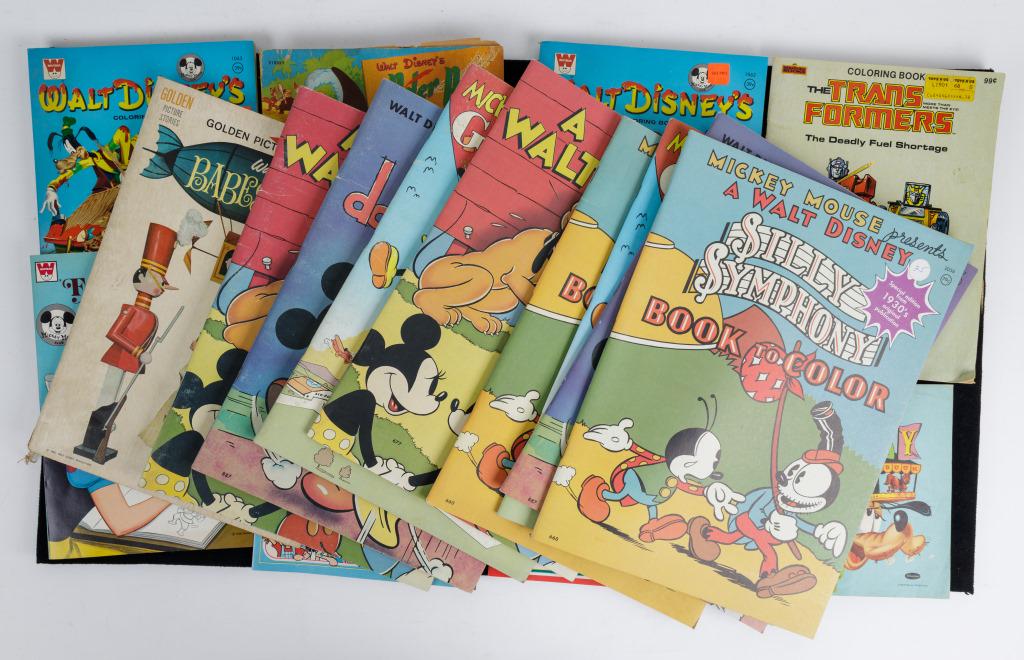 Vintage Walt Disney & Other Cartoon Coloring Books