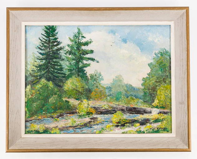 A. Widmer Oil Painting Mountain Landscape