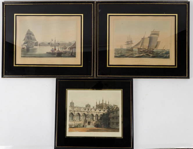 Antique Maritime Ship Engravings (3)