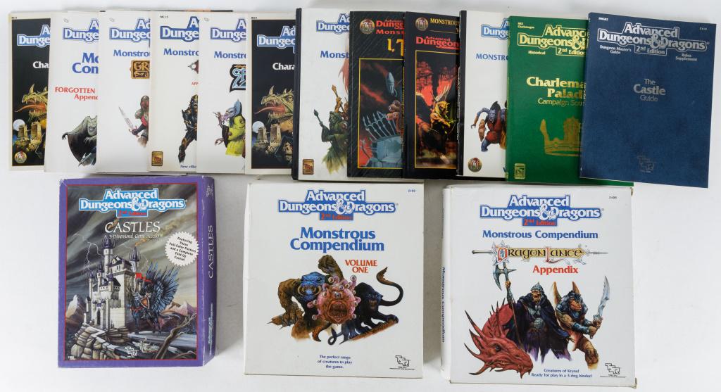D & D 2nd Edition Boxes & Books (11+)
