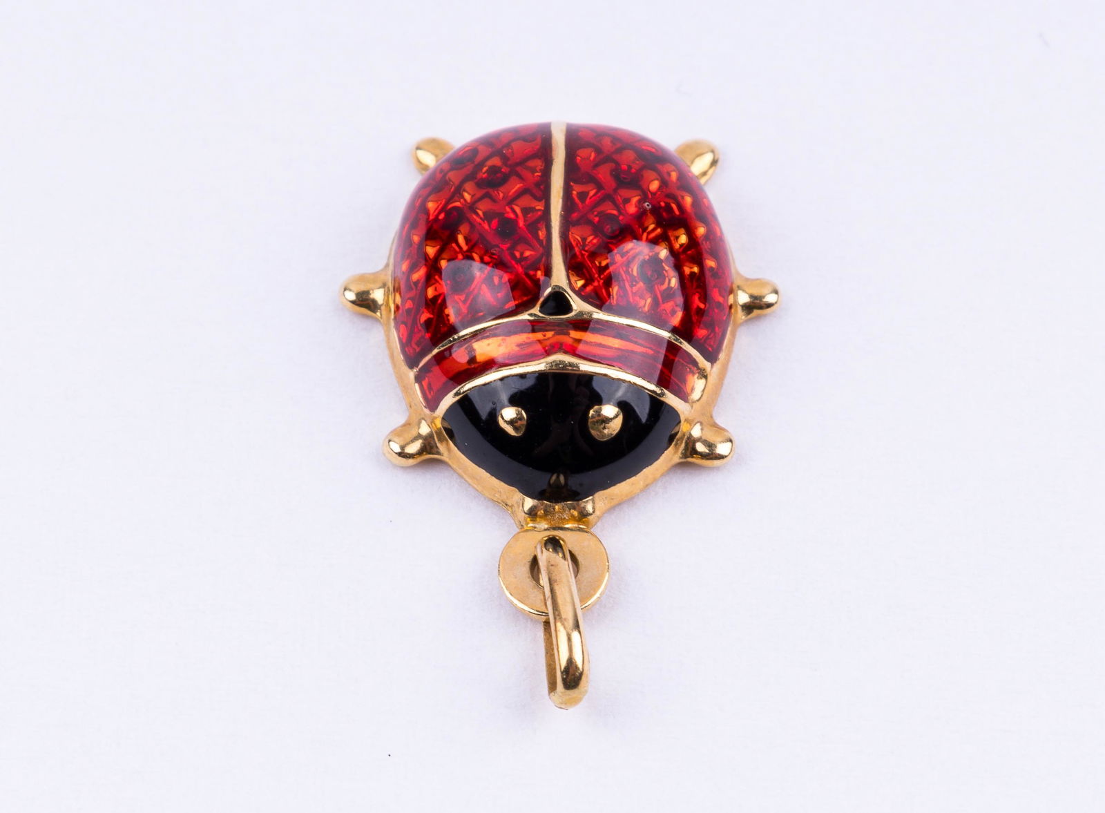 18k Gold Lady Bug Pendant