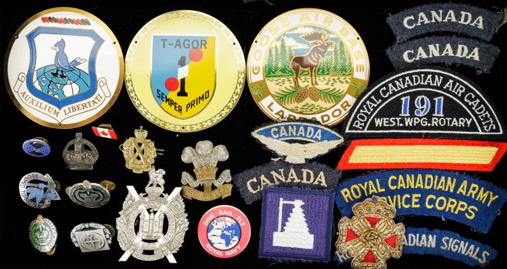 Canadian Military Insignias, Patches & Medallions Auction