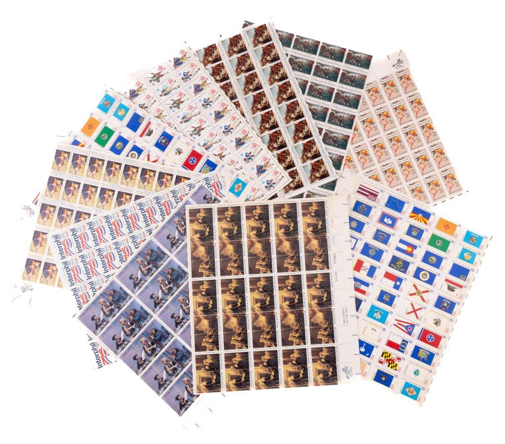 U.s. Postage Stamps Full Sheets Auction