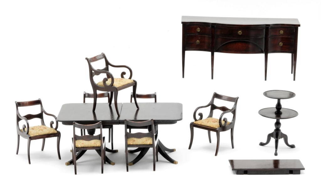 Eric Pearson Dining Room Set Dollhouse Miniatures Auction