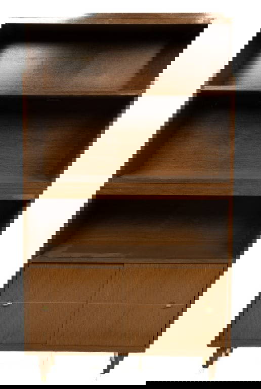 Mcm Bookcase With Bottom Cabinet Auction