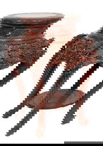 Carved Asian Round Table
