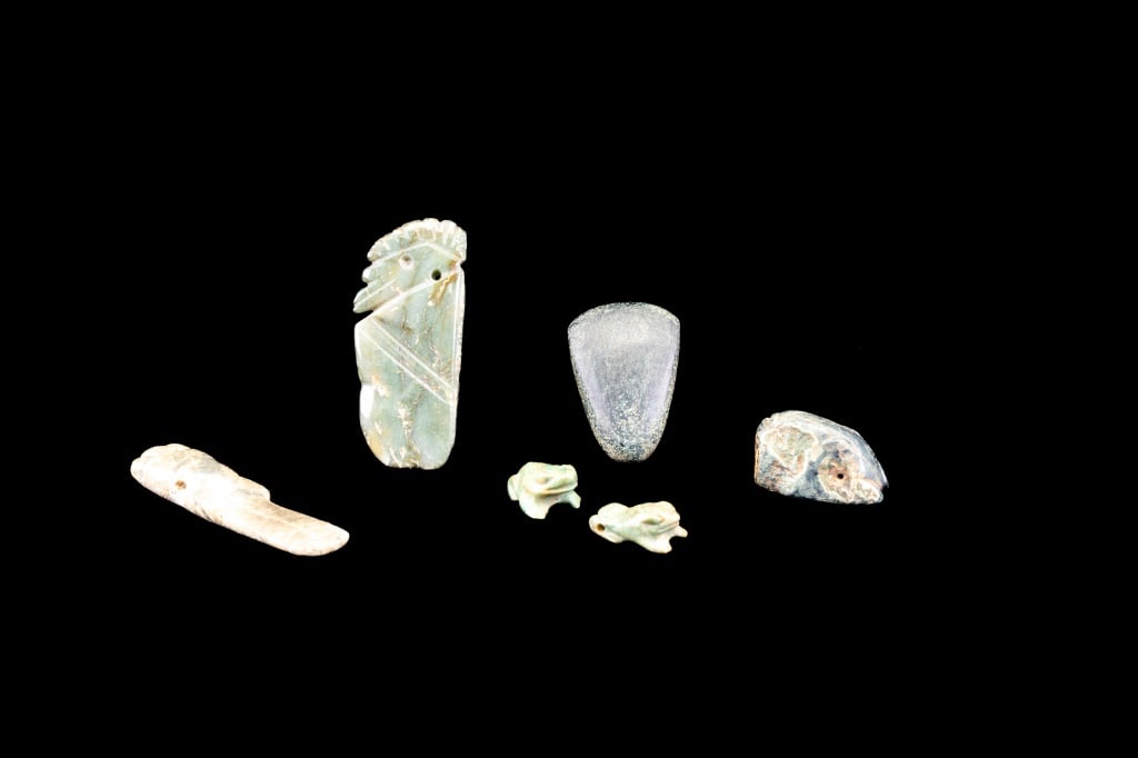Central American Mayan Jade Artifacts (7) Auction