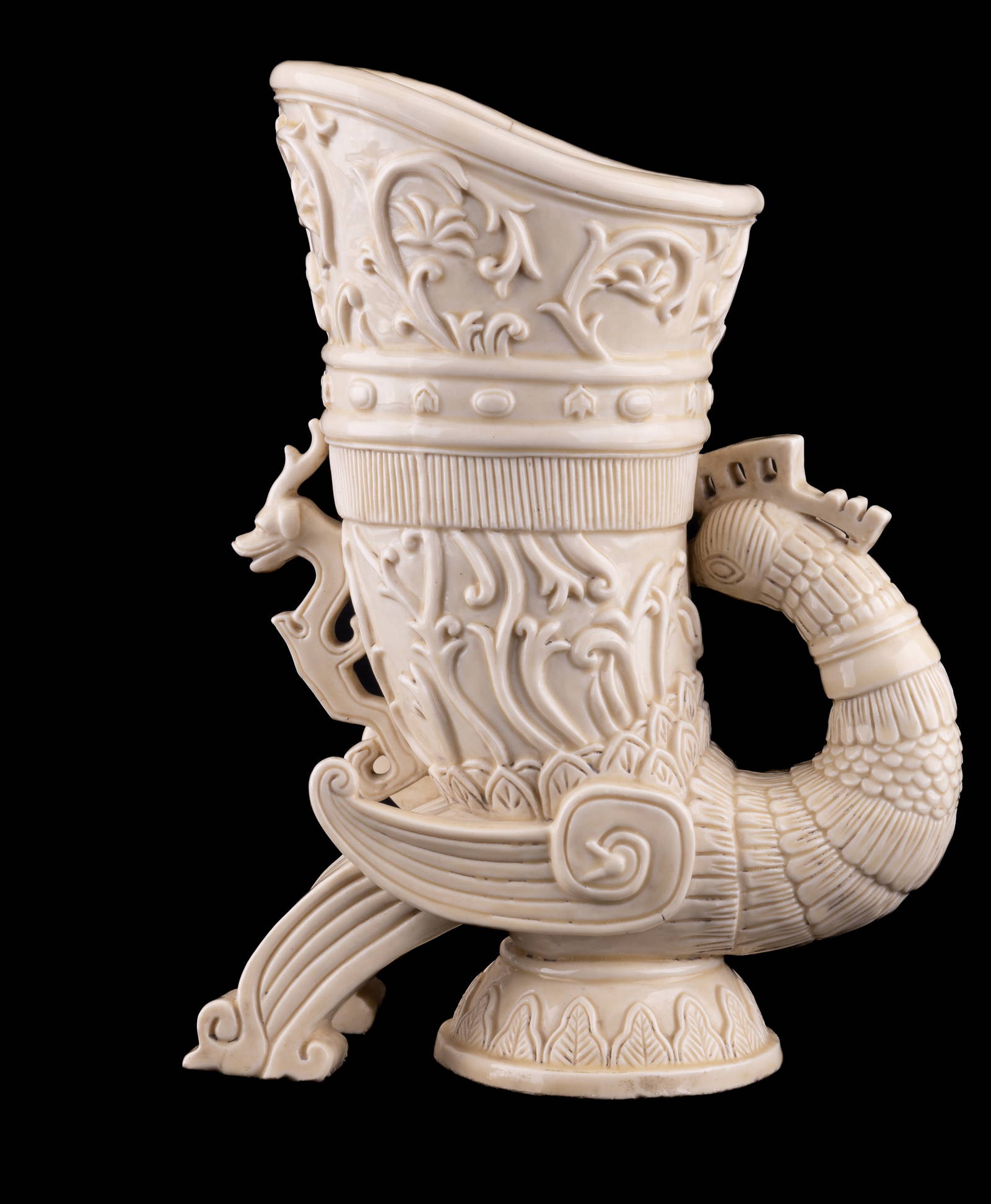 Antique Chinese Porcelain Phoenix Horn Vase Auction