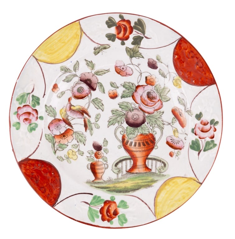 19th C Gaudy Dutch Plate Auction