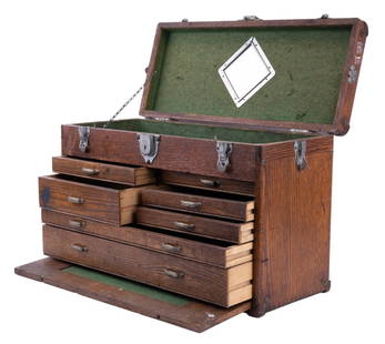 Antique Union Oak Machinist Tool Chest