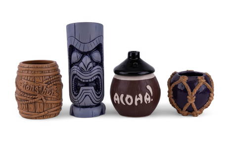 Trader Vic's, Gold Tone & Another Tiki Mug (3) Auction